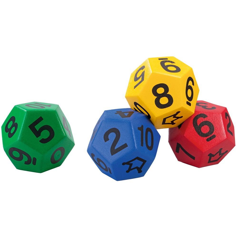 Terning 12-sidet med tall og joker 1 stk | 20 cm skumterning m/trekk ...