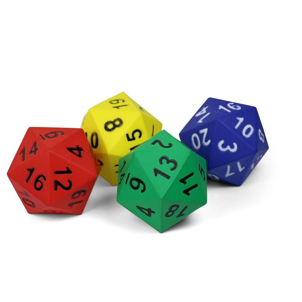 Terning 20-sidet med tall 1 stk | 15 cm skumterning m/trekk ...