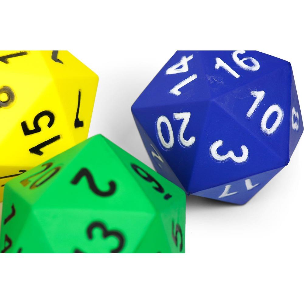 Terning 20-sidet med tall 1 stk | 15 cm skumterning m/trekk ...