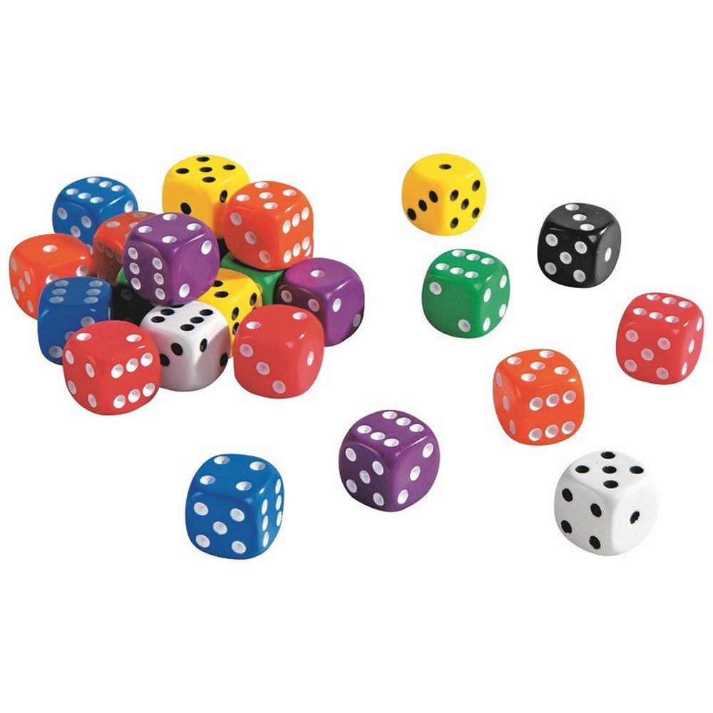 Terninger til lek og spill 25 stk | 1,5 cm fargerike terninger ...